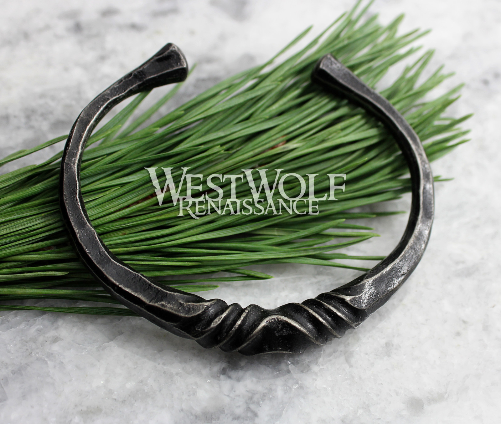 Hand-Forged Twisted Steel Torc --- Viking/Celtic/Blacksmith Bracelet ...