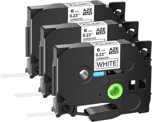 GREENCYCLE 1/4" 9mm Label Tape for Brother TZ211 TZe211 PT Cube 1290 ...
