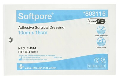 SOFTPORE DRESSING STER ADH 6X7CM Pack of 60 5060069281210 | eBay UK