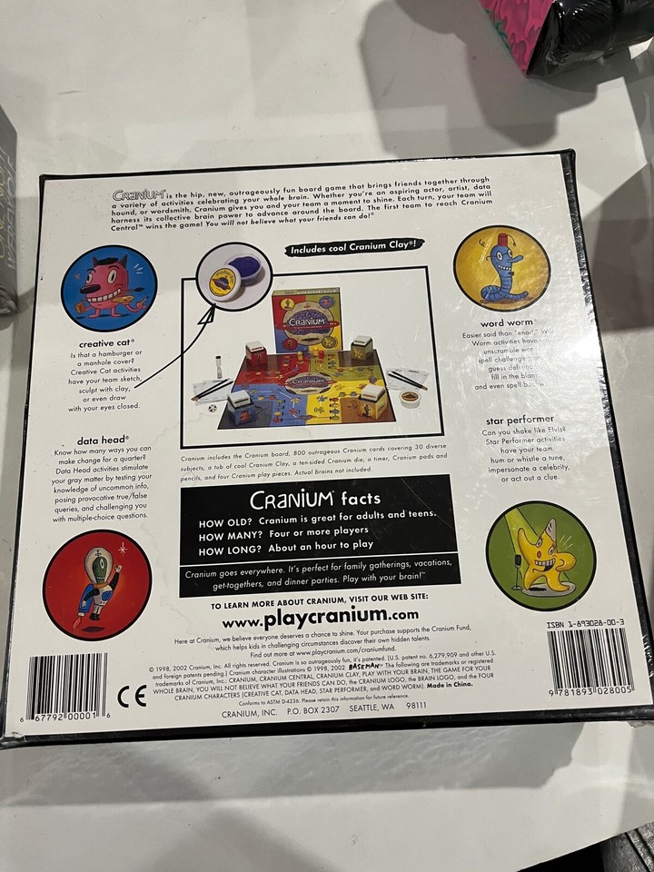 CRANIUM THE GAME FOR YOUR WHOLE BRAIN + CRANIUM BOOSTER BOX 1 | eBay