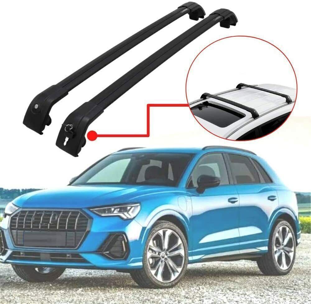 2Pcs Lockable Crossbars Roof Rail Racks Cross Bars Fits for Audi Q3 ...