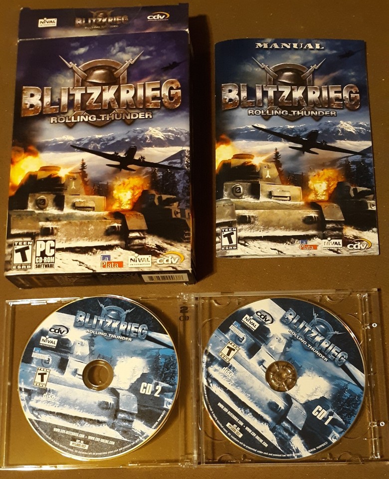 Blitzkrieg Rolling Thunder Boxed Game PC CD-ROM 2004 Software Windows ...
