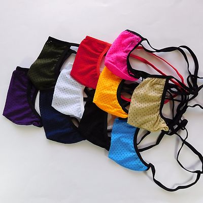 G344 Men's String Thong Contoured Pouch Posing Pouch Eyelet Sport ...