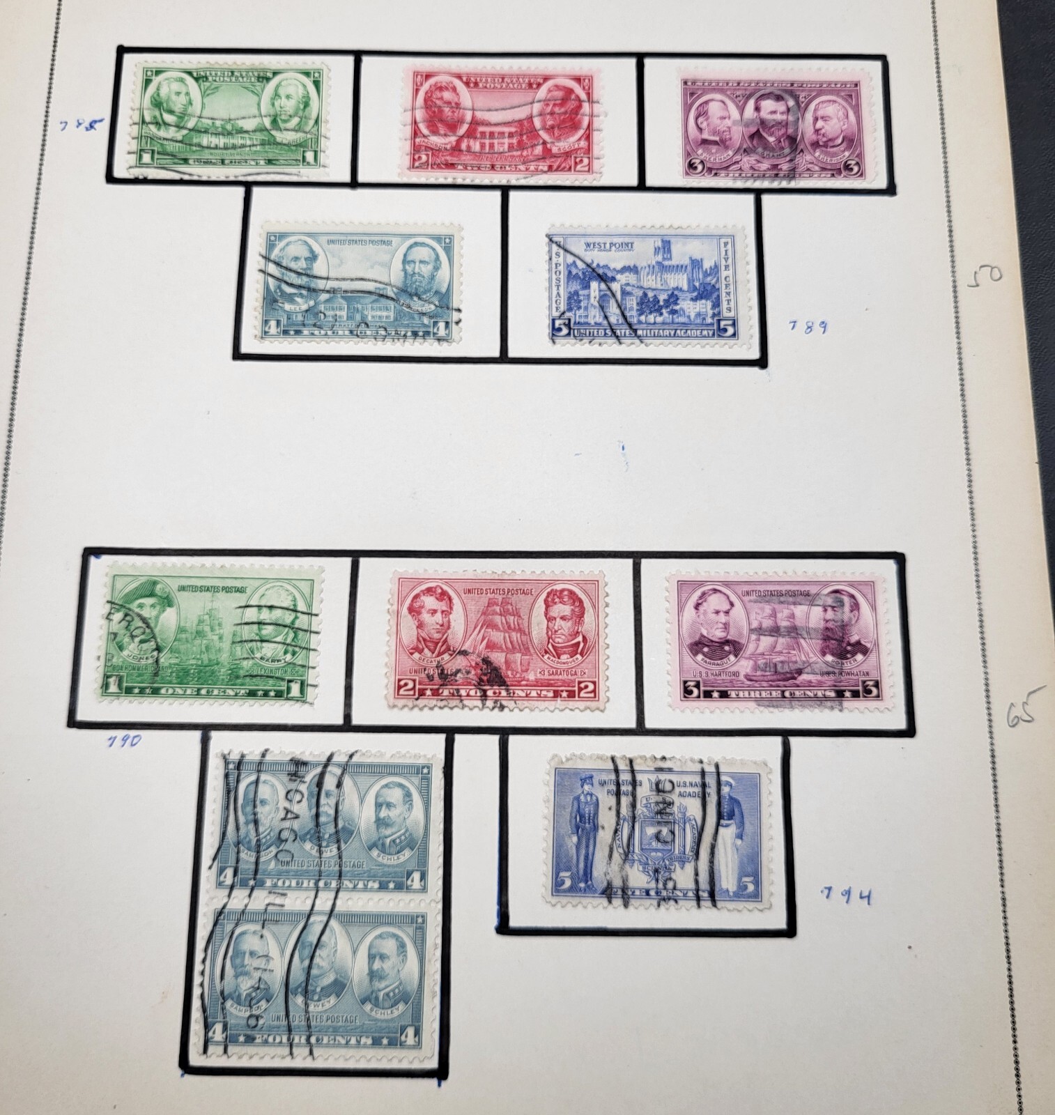 Old 1893-1936 US Postage Stamps Errors Offset Stamp Collection Book ...