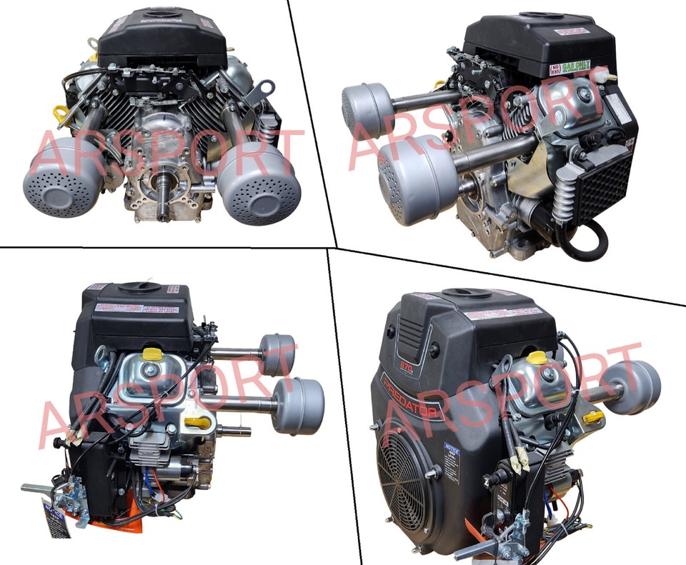 Exhaust pipes mufflers For Predator 670cc V-Twin Surface Drive Motor ...