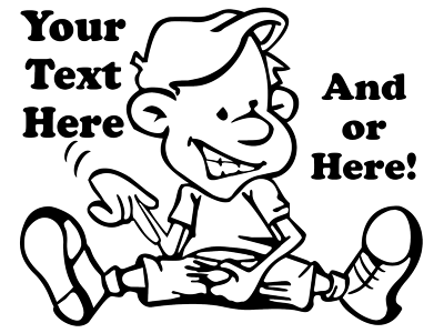 Hey right here Man grabbing Vinyl decal Sticker Text you choose | eBay