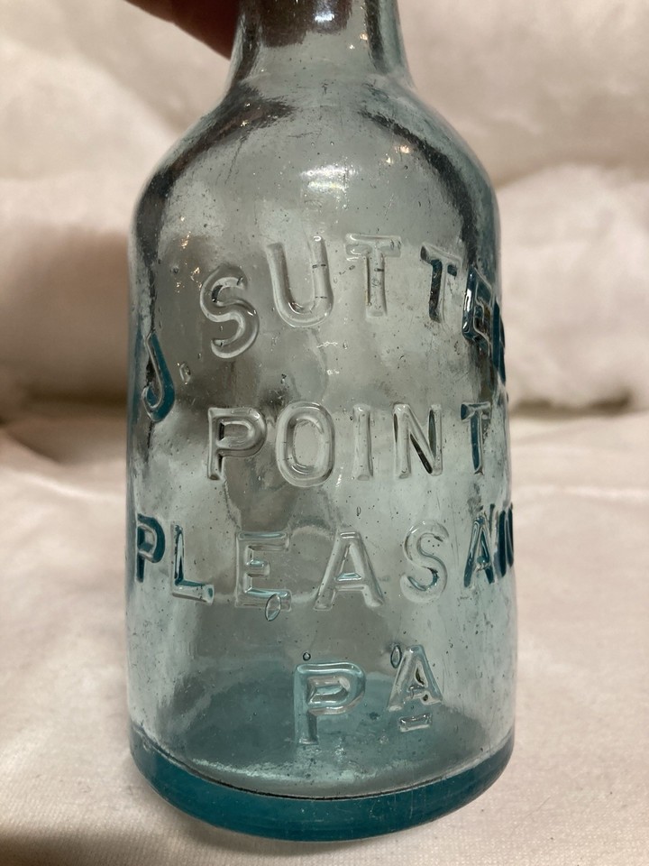 J. Sutter Point Pleasant, Pa. Bucks County, Blob Top Beer/Soda Bottle ...
