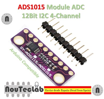 I2C ADS1015 12 Bit ADC 4 channel Module Programmable Gain Amplifier 2 ...