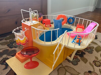 Vintage 1980s Barbie Dream Pool and Accessories | eBay
