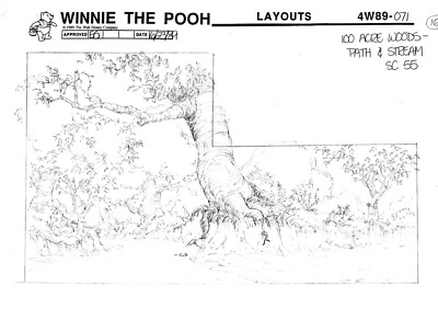 Winnie the Pooh HUGE Disney Production Background Model Layout Copy ...
