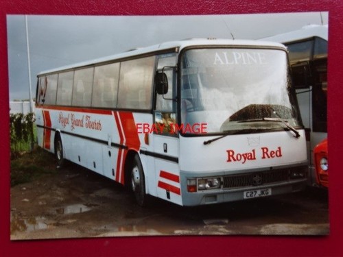 PHOTO ALPINE ROYAL RED BUS BEDFORD YNV REG C27 JKG EX BEBB LLANTWIT ...