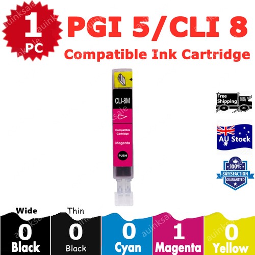 1X Compatible Ink CLI-8 Magenta For Canon MP 510 520 530 600 IP 3300 ...