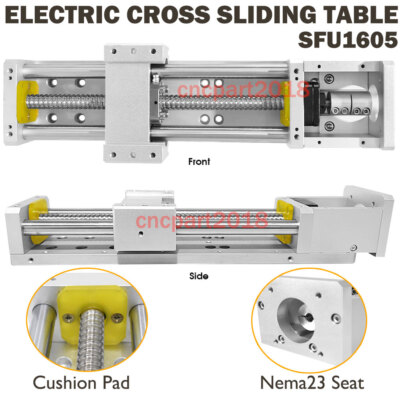 SFU1605 Ballscrew Linear Rail Slide Module Cross Sliding Table Actuator ...
