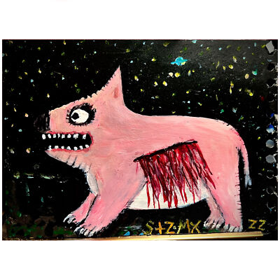 Stza Original Artwork, Painting, Leftöver Crack, Choking Victim ...