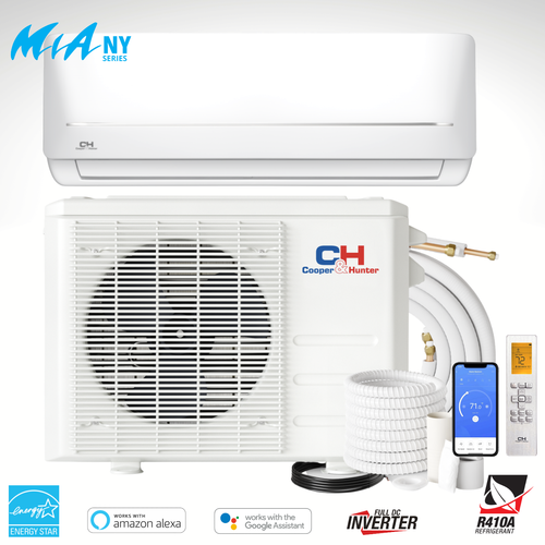6000 BTU Ductless Mini Split Heat Pump Air Conditioner 21.5 SEER2 1/2 ...