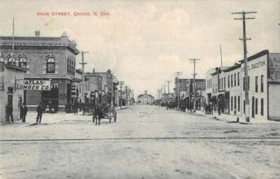 Cando North Dakota Main Street Atlas Lumber Co Vintage Postcard AA27273 ...