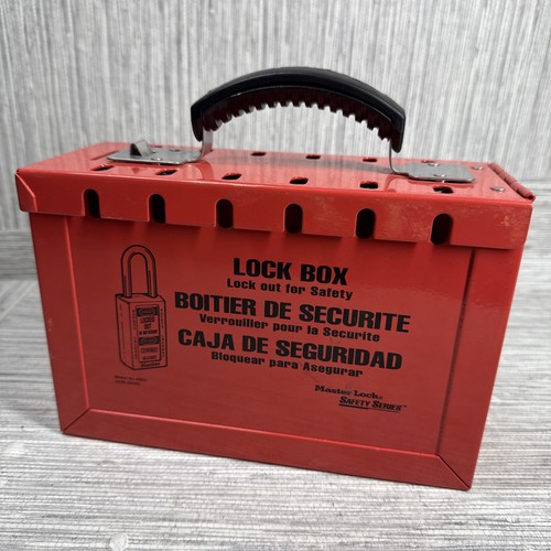 Master Lock 498A Lockout Tagout Portable Group Lock Box 12 Padlock ...
