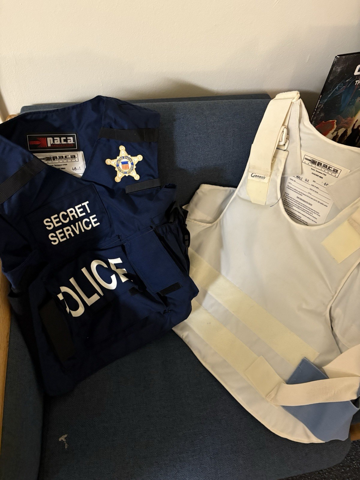 Official Secret Service IIIA Bulletproof Body Armor + Vest + Bag 3A ...