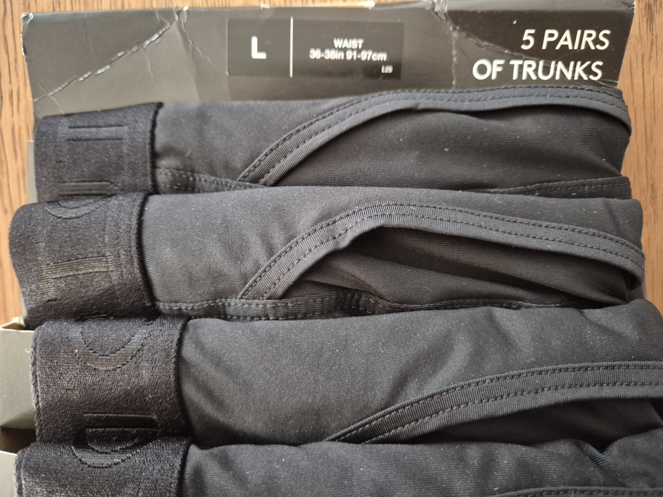 Marks & Spencer 5 Pack Autograph Microskin Trunks Black Large 36-38 ...