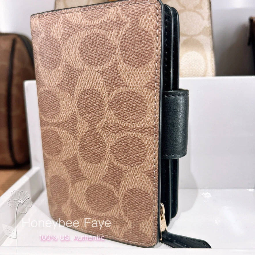 NWT COACH Medium Corner Zip Wallet In Signature Canvas C0082/CW786 | eBay