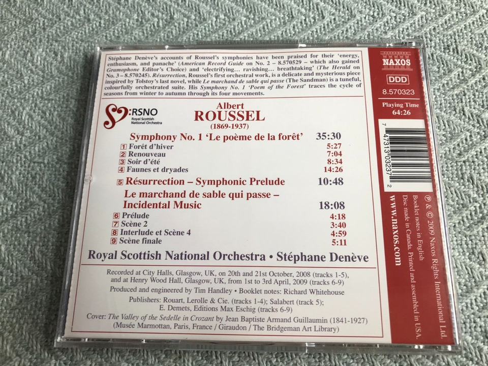 ROUSSEL: Symphony No 1 / Resurrection / Le Marchand Sable (CD, 2009 ...