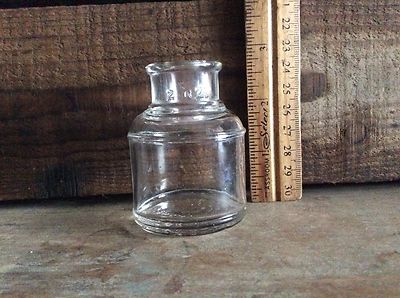 Vintage Antique Glass Ink Bottle , Embossed Lettering, 5 Skrip , 2 Oz ...