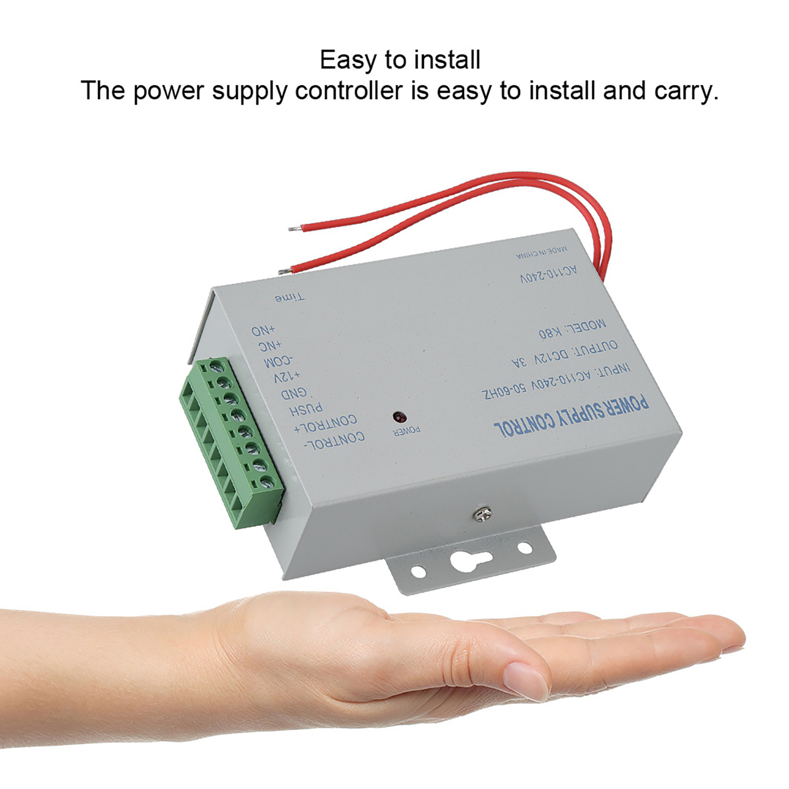 Input AC110V-240V Output DC 12V 3A 30W Power Supply Controller For Door ...