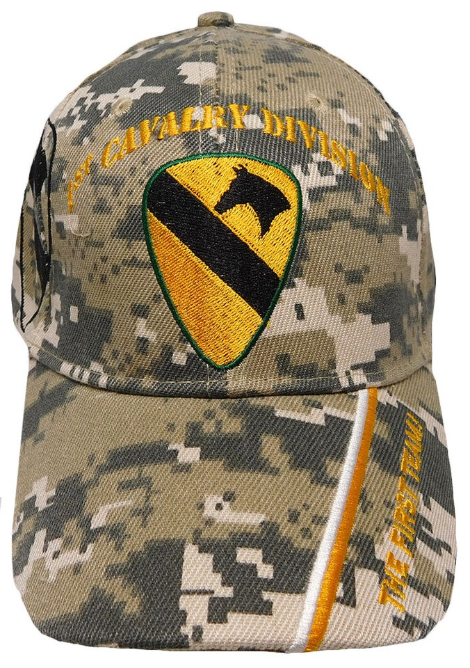 US Army 1st Cavalry Division Camo The First Team Shadow Cap Hat ...