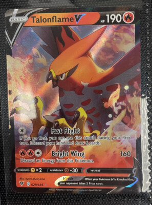 Talonflame V 029/185 Vivid Voltage- NM Ultra Rare Full Art Pokemon Card ...