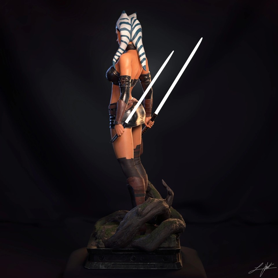 Ahsoka Fan Art Resin Statue Pro Painted 1/6 Scale - Made To Order ...