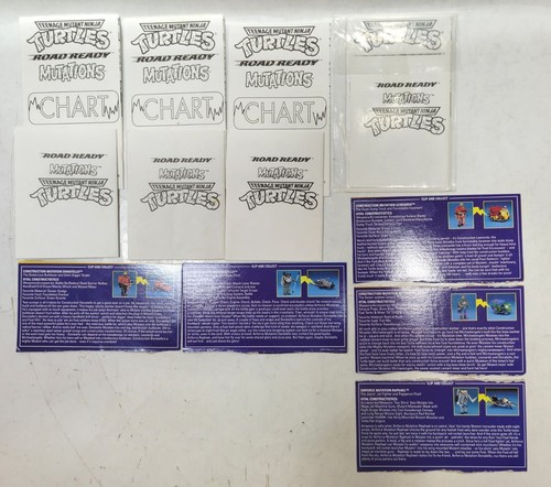 Lot of 13 Vtg TMNT Road Ready Mutations Portrait Cards, Charts ...