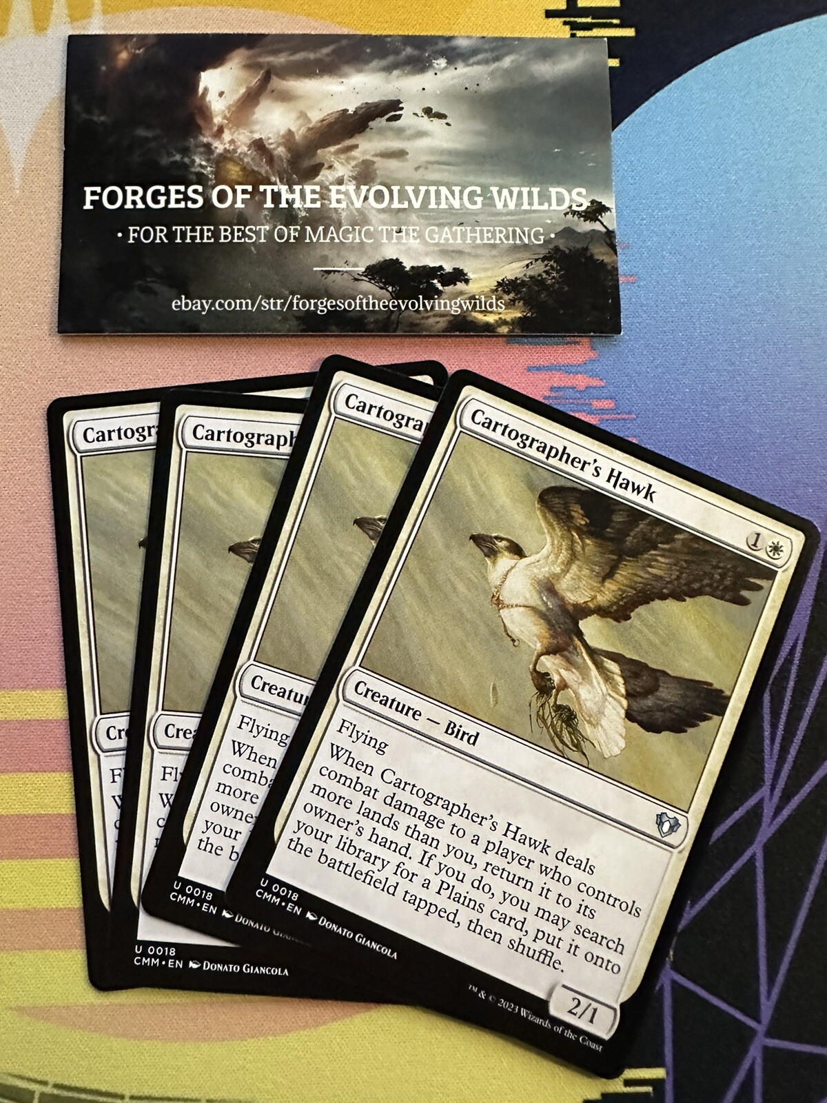 Cartographer's Hawk x4 4x 4 - MTG - CMM - Commander Masters | eBay