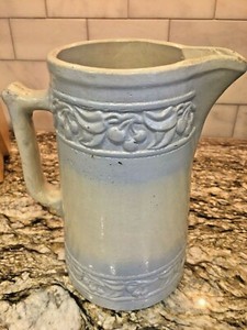 Antique Red Wing Stoneware Cherry Band Pitcher | eBay