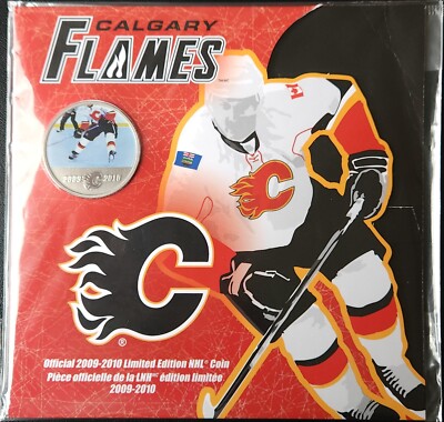 2009-2010 Calgary Flames Official 50 Cent Coin - NHL Brand New Sealed ...