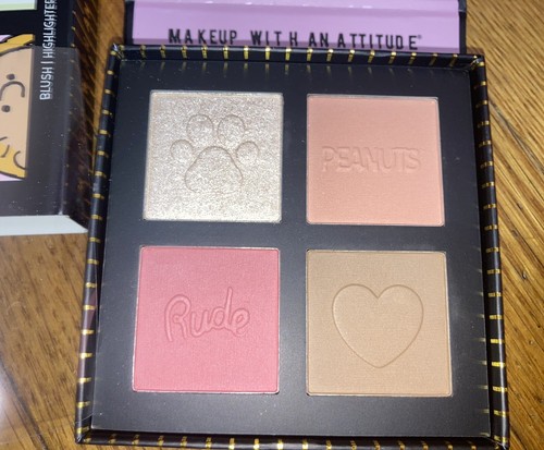 NEW IN BOX COSMETIC RUDE SNOOPY, PEANUTS FACE PALETTE BLUSH HIGHLIGHTER ...