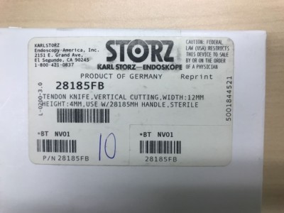 28185FB Karl Storz Tendon Knife, Cutting Width 12mm | eBay