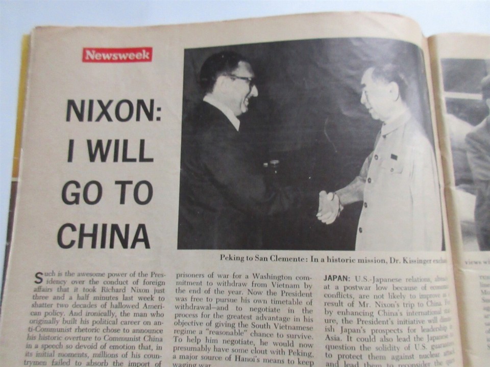 NEWSWEEK July 26 1971 NIXON will go to CHINA Reggie Jackson All-Star ...