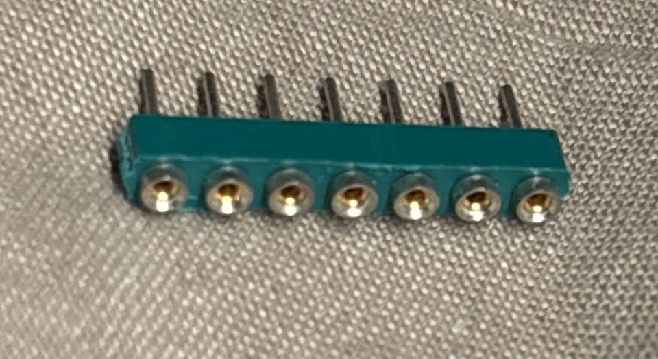 T&B 7 PIN SIP MACHINE PIN SOCKETS, LOT OF 11 SOCKETS, RARE GREEN VINTAGE IC | eBay