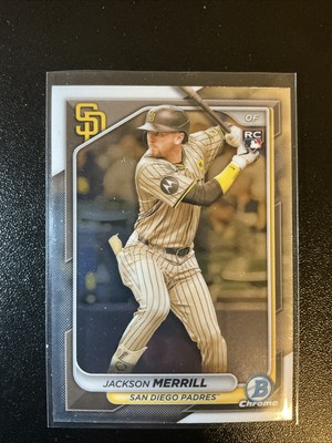 Jackson Merrill 2024 Bowman Chrome Rookie Card #27 San Diego Padres RC ...
