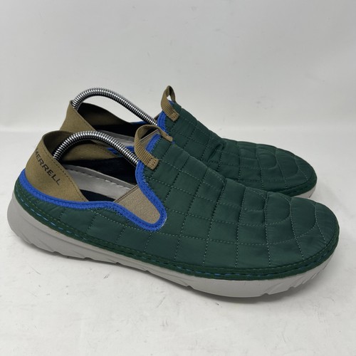 Merrell Hut Moc Men's Brown Green/ Blue Quilted Puffer Shoes Size 11 ...