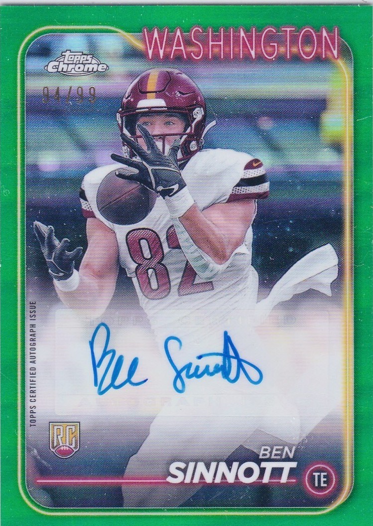 2024 Topps Chrome - Rookie Autographs Ben Sinnott #RA-BSI Green ...