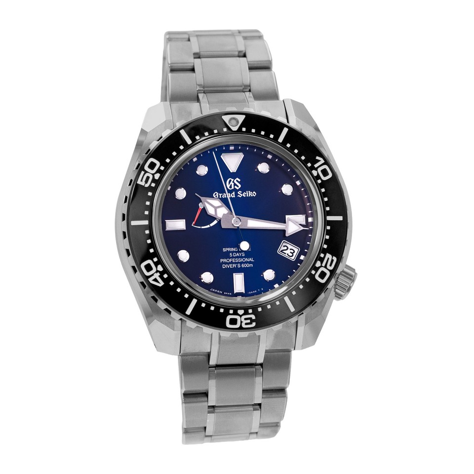 Grand Seiko Sport Collection SLGA001 46mm Blue Titanium Diver Mens ...
