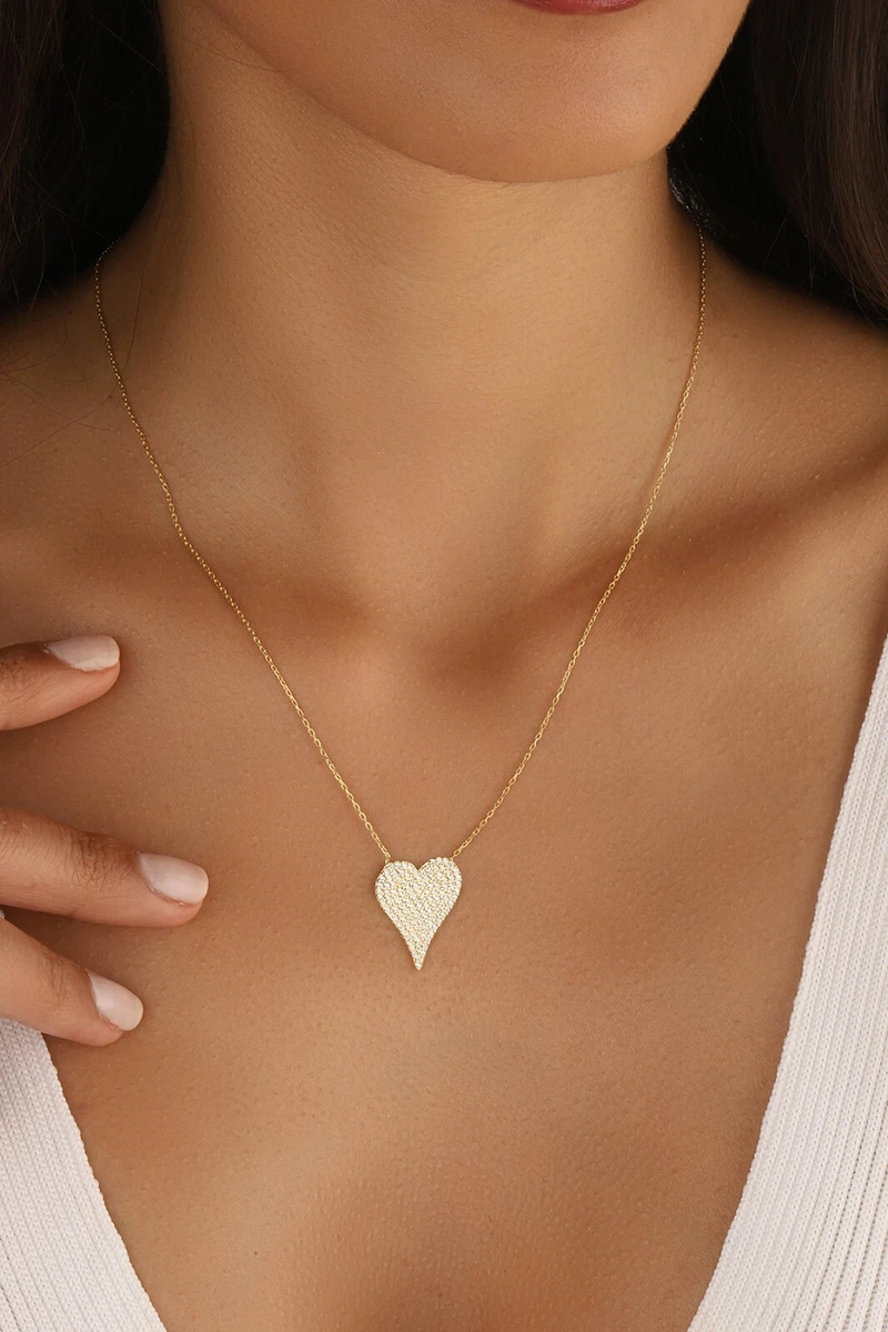 Elongated Heart Necklace