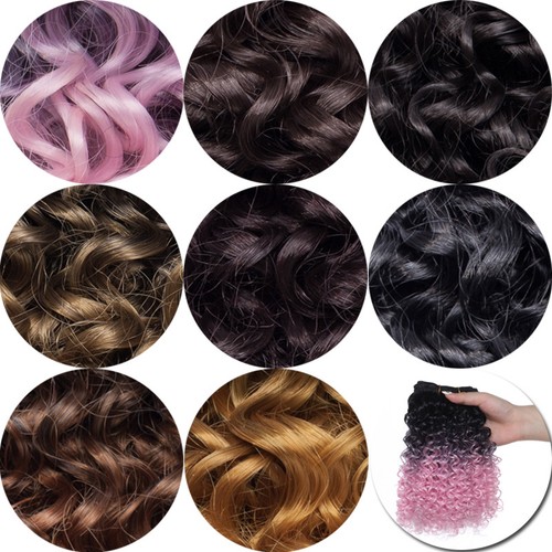 Hair Weaving Water Wave Short 8" One Pcs Synthetic Sew In Hair ...