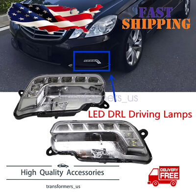 LED DRL Fog Lights Driving Lamps for Mercedes Benz E350 E550 E26 AMG ...