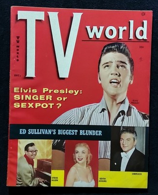 Vintage TV WORLD Magazine (Dec '56) Beautiful Condition, Elvis Cover | eBay