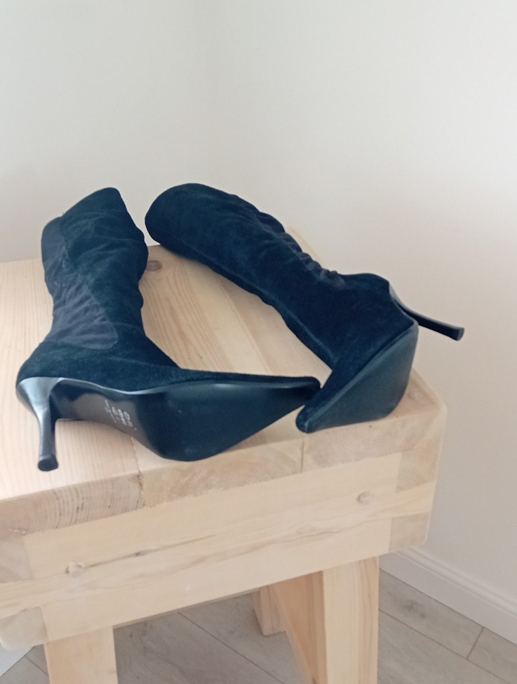 Daniel Footwear, Women's High Leg Boots, Black Suede, zip Fastening ...