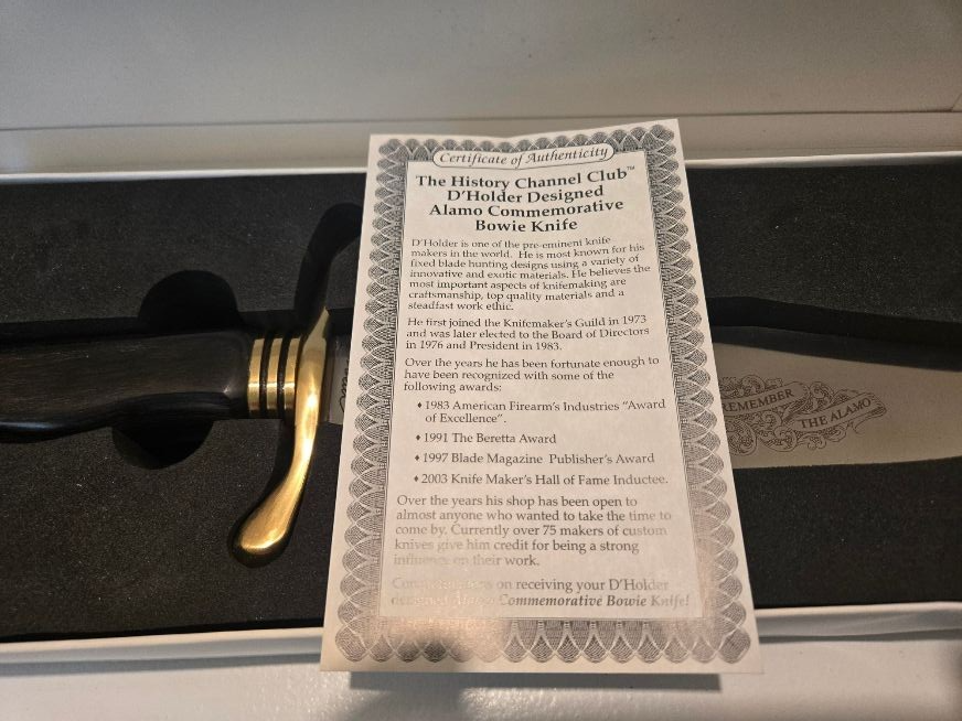 The Alamo Commemorative Bowie Knife | eBay
