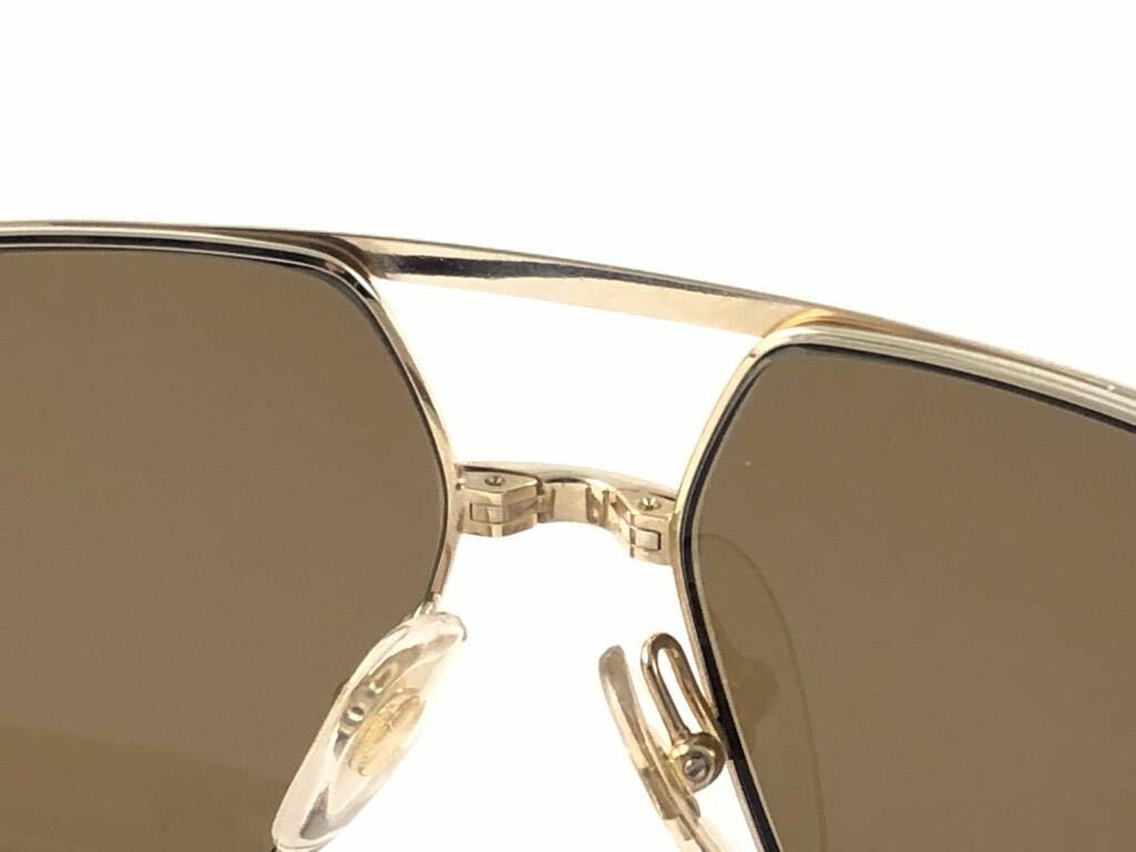 NEW! VINTAGE DUNHILL 6042 1980'S GOLD LENSES SUNGLASSES NEW! VINTAGE DUNHILL 6042 1980'S GOLD LENSES SUNGLASSES