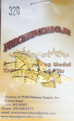 Precision Scale HO #320 Hinges, Working, .156 x .560 (12 in pkg) Brass ...